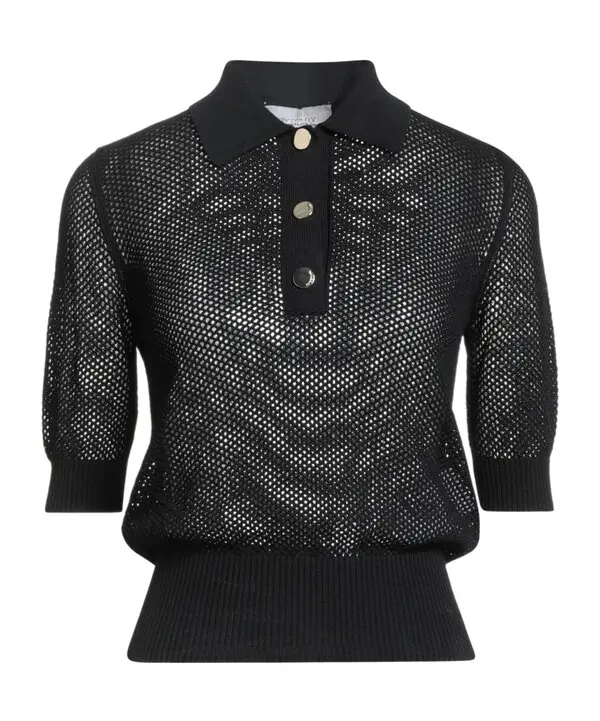 Sportmax Open-hole Knitted Polo Shirt