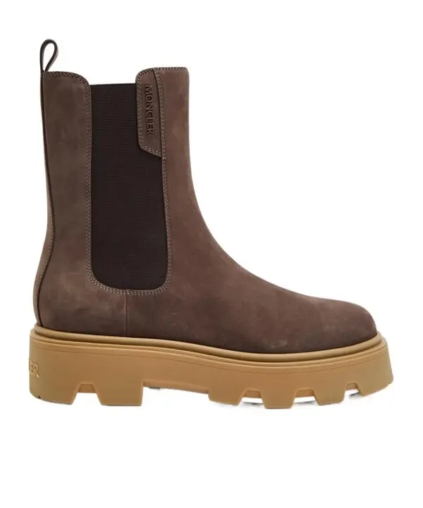 Moncler Platform Chelsea Boots - Brown