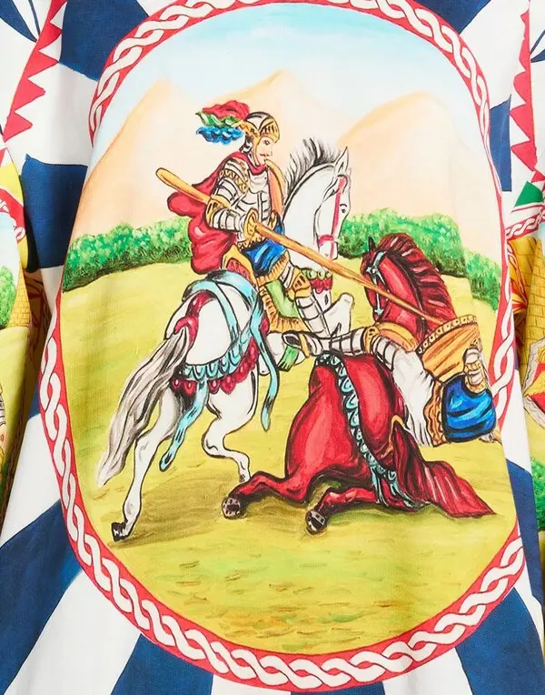 Dolce & Gabbana Printed Fleece Crewneck Sweatshirt