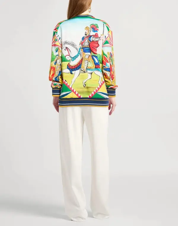 Dolce & Gabbana Printed Fleece Crewneck Sweatshirt