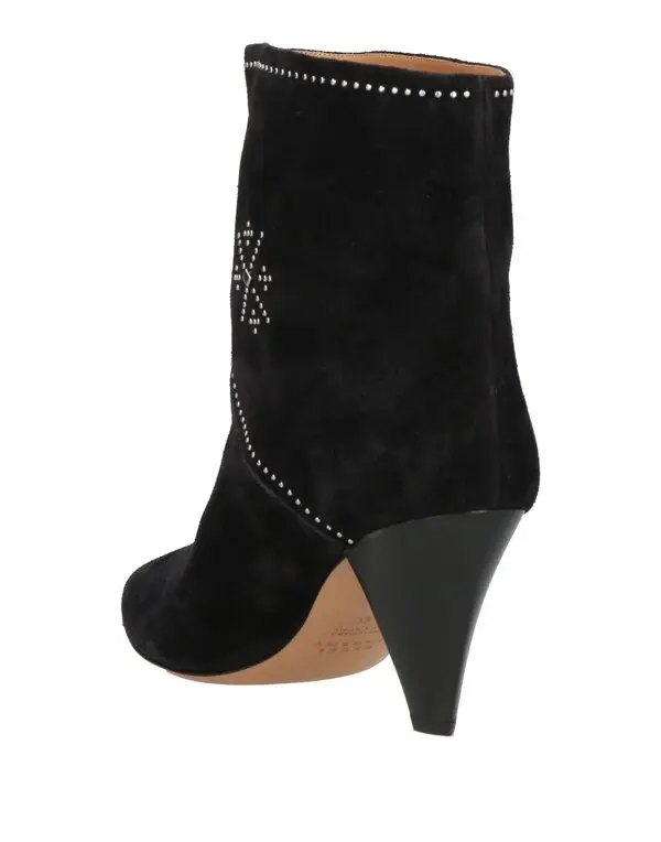 Isabel Marant Étoile Suede Studded Pointed Toe Cone Heel Ankle Boots