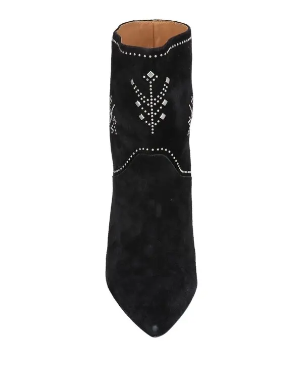 Isabel Marant Étoile Suede Studded Pointed Toe Cone Heel Ankle Boots