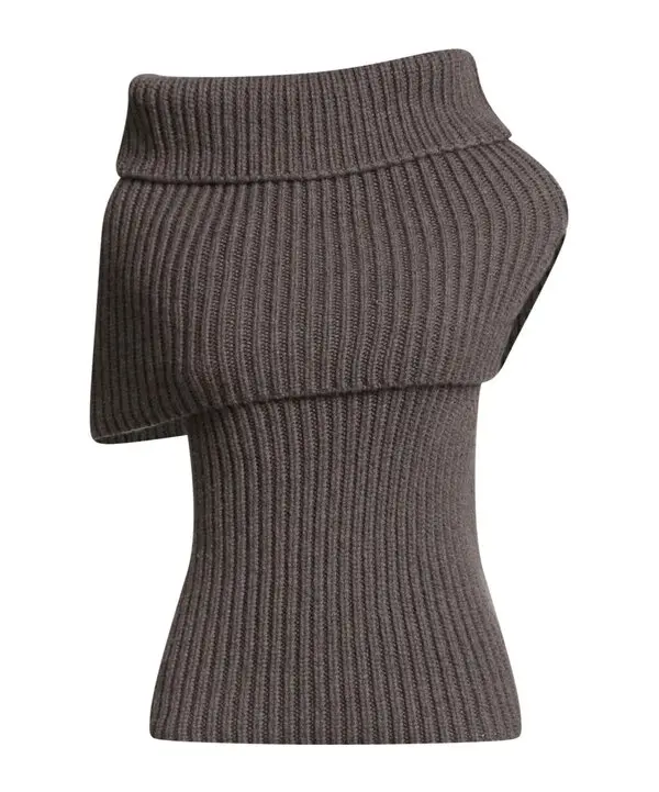 Rick Owens Sleeveless High-neck Knit Sweater