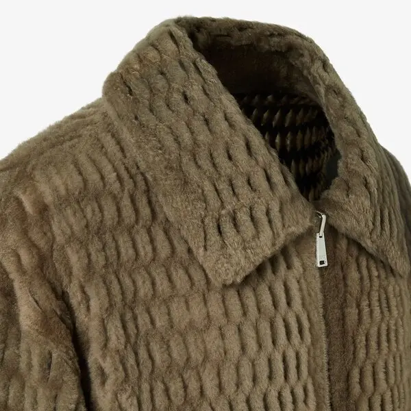 Fendi Reversible Beige Shearling Blouson