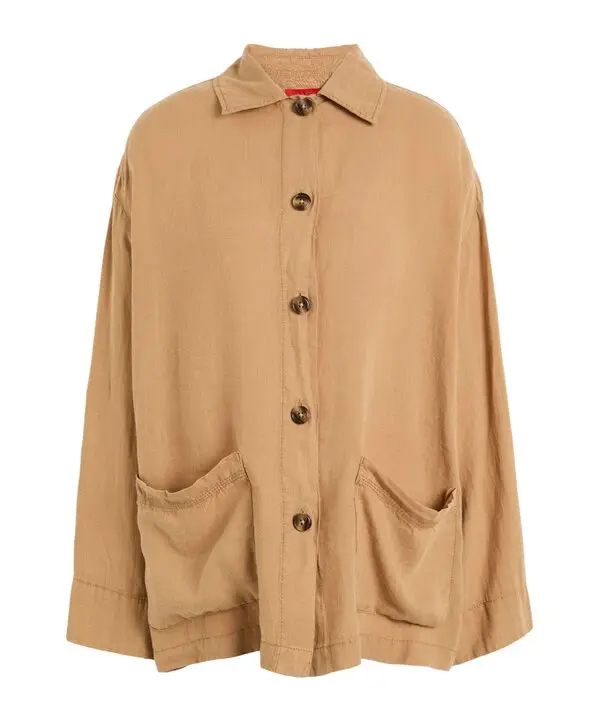 MAXCO. Max&co. Classic Collar Long Sleeve Shirt With Patch Pockets
