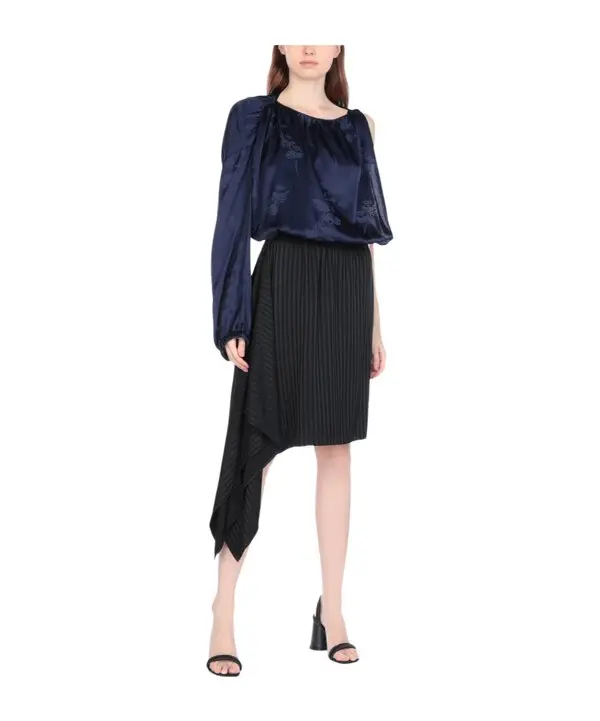 MAISON MARGIELA Sleeveless Two-tone Satin Dress