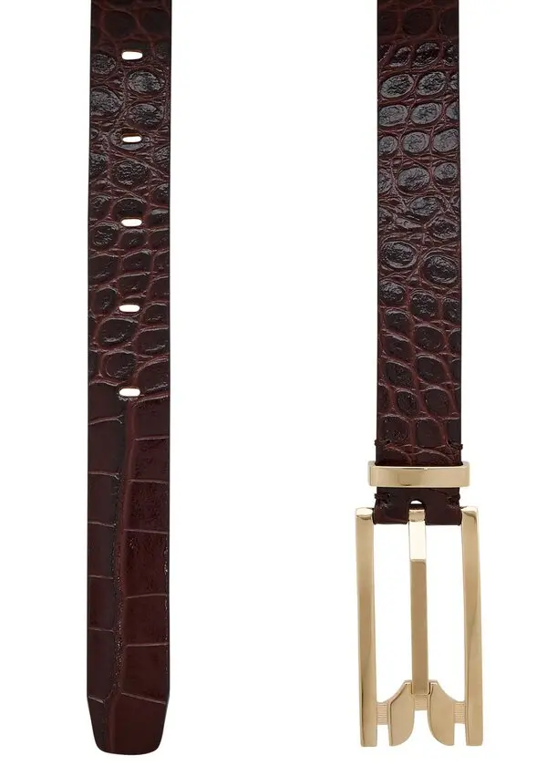 Victoria Beckham Crocodile Pattern Belt