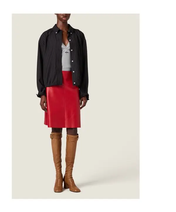 Miu Miu Pinstriped Blouson Jacket - No