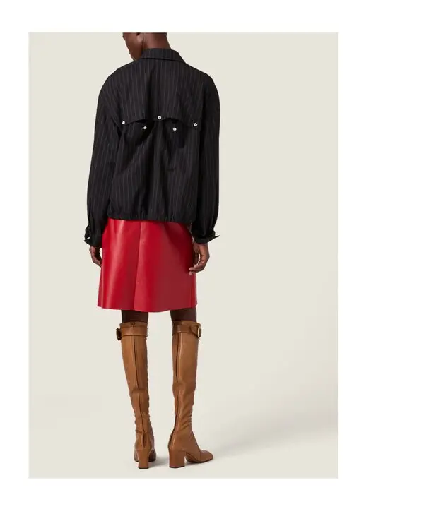 Miu Miu Pinstriped Blouson Jacket - No