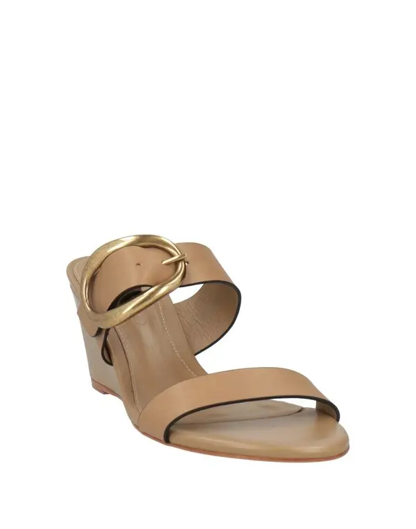 Farm Rio Solid Color Simple Leather Wedge Sandals