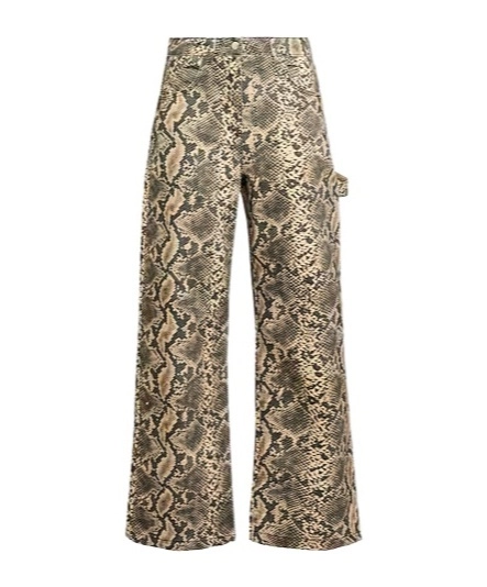 Max & Co. Snake Print Wide-leg Jeans