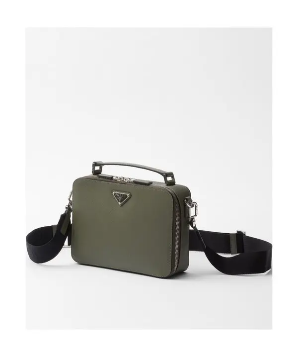 Prada Brique Medium Saffiano Leather Bag