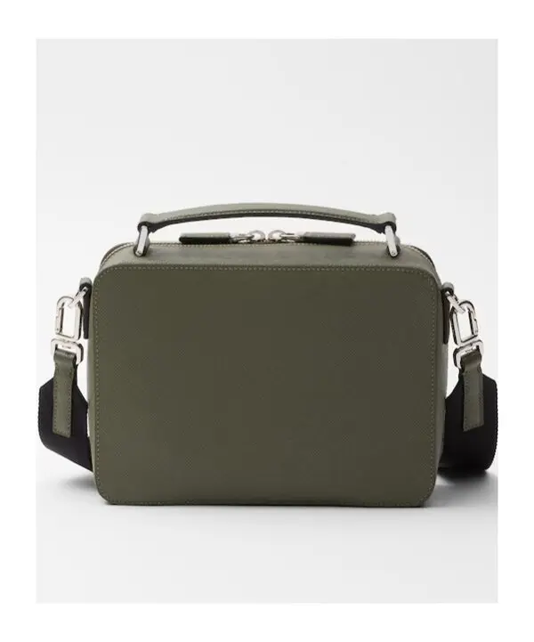 Prada Brique Medium Saffiano Leather Bag