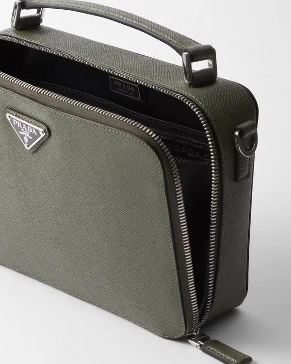 Prada Brique Medium Saffiano Leather Bag