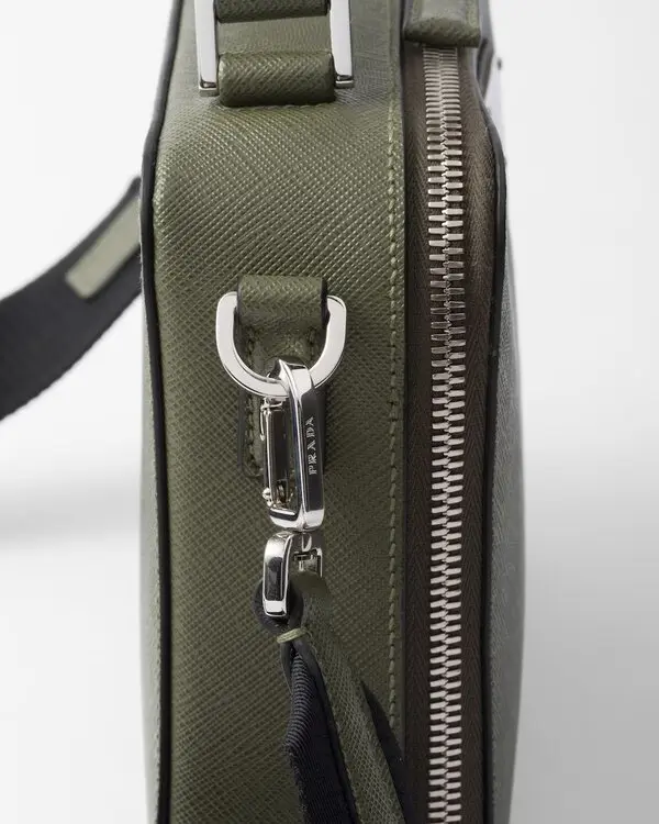 Prada Brique Medium Saffiano Leather Bag