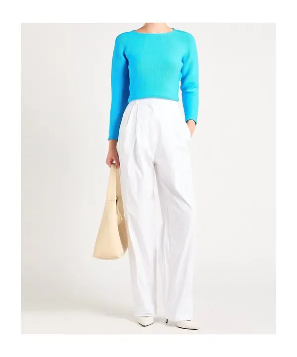 Sportmax Wide-leg Poplin Trousers