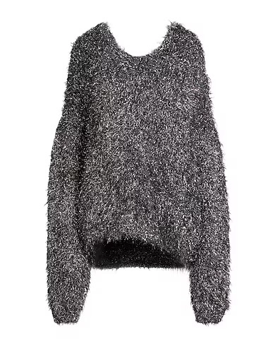 Sportmax Metallic Open-knit Hooded Coat