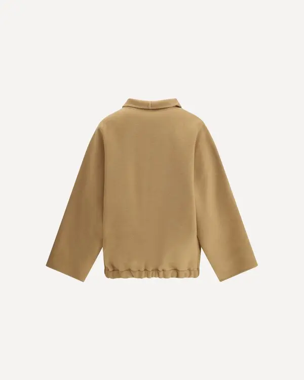 Khaite Garret High Neck Zipped Jacket - Camel