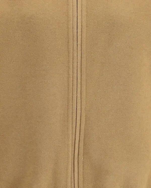 Khaite Garret High Neck Zipped Jacket - Camel
