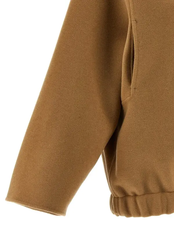 Khaite Garret High Neck Zipped Jacket - Camel