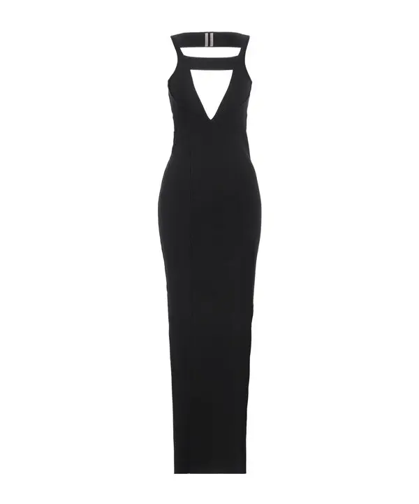 Rick Owens Sleeveless Plunge Neck Maxi Dress
