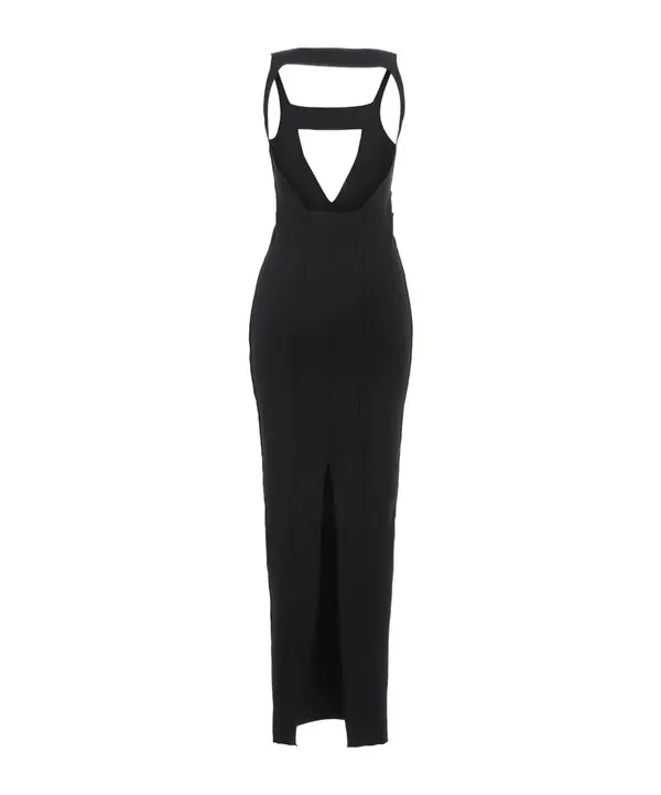 Rick Owens Sleeveless Plunge Neck Maxi Dress