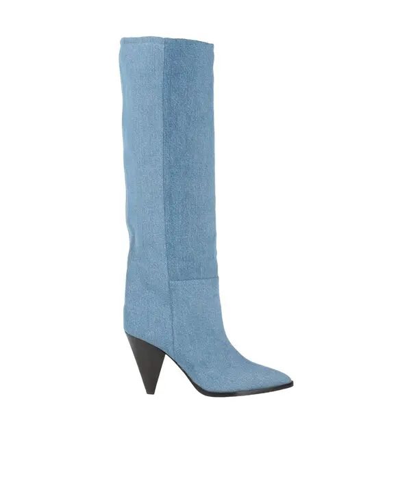 Isabel Marant Étoile Denim Knee-high Cone Heel Boots