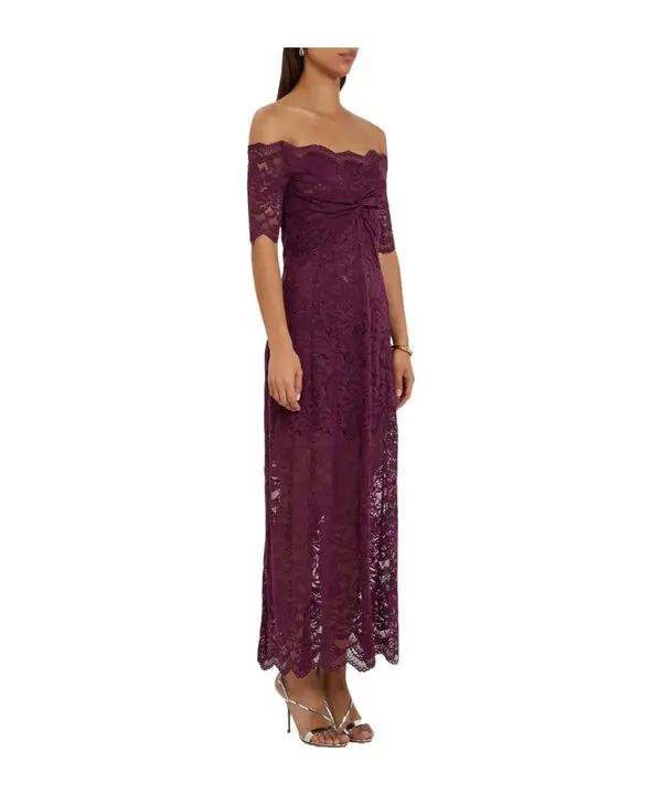 Rabanne Floral Lace Off-the-shoulder Maxi Dress