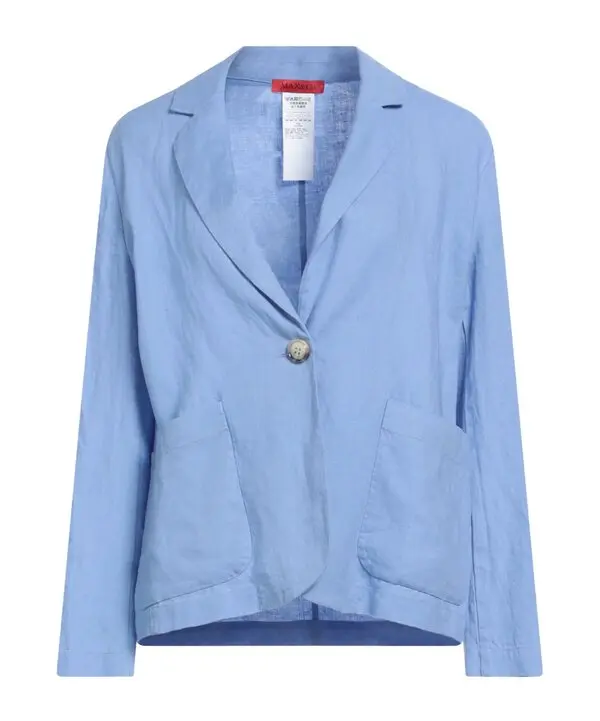 MAXCO. Solid Color Linen Blazer
