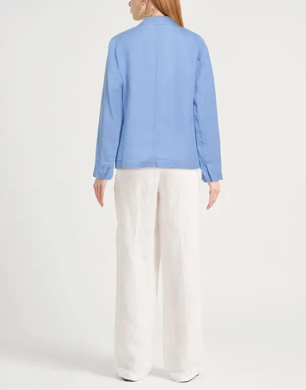 MAXCO. Solid Color Linen Blazer