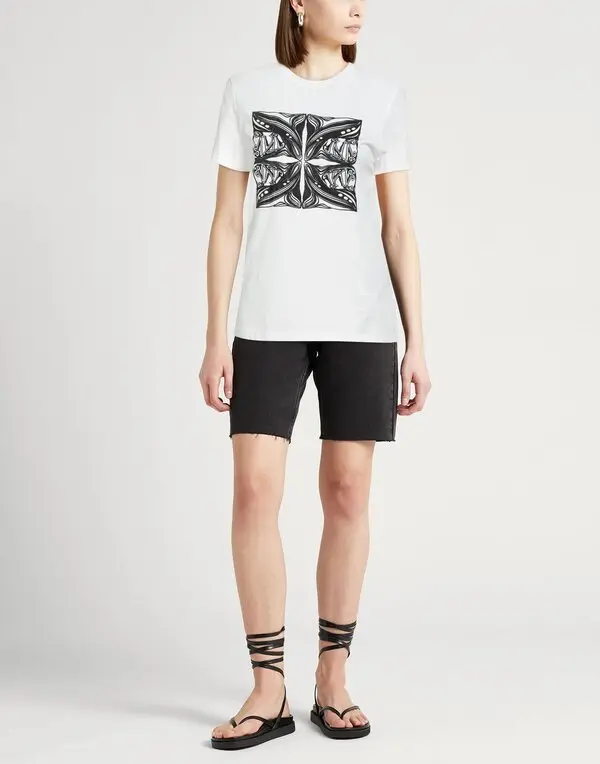 Max Mara Crewneck T-shirt With Crystal Embellishments