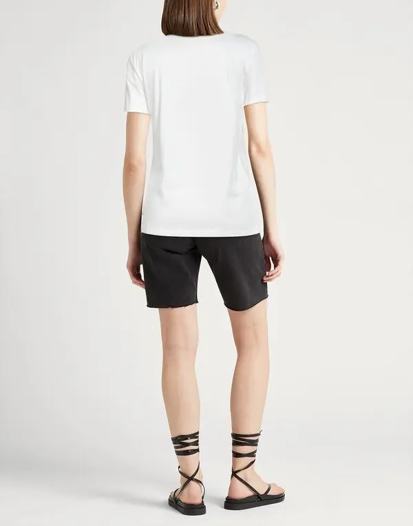 Max Mara Crewneck T-shirt With Crystal Embellishments