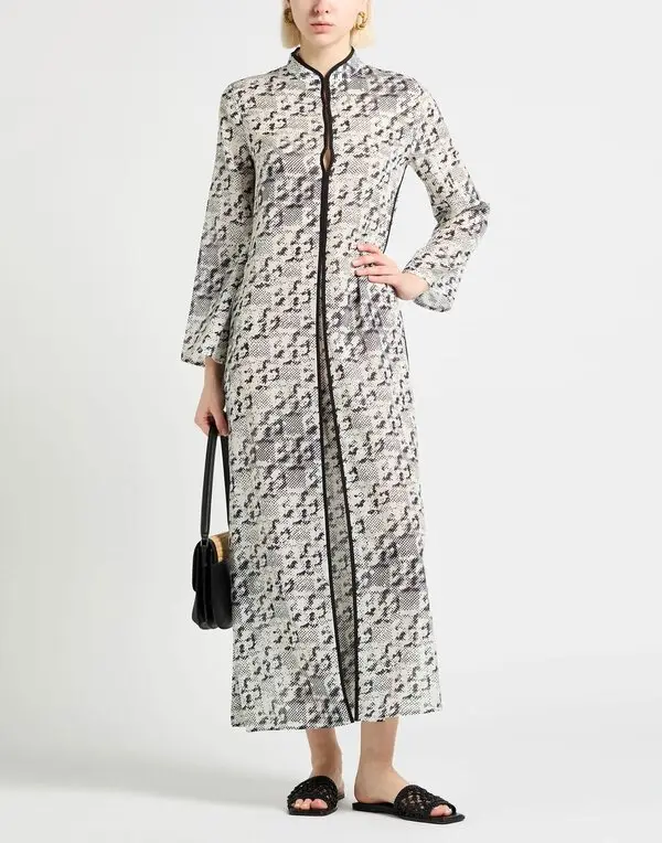 Tory Burch Long Sleeve Printed Maxi Dress