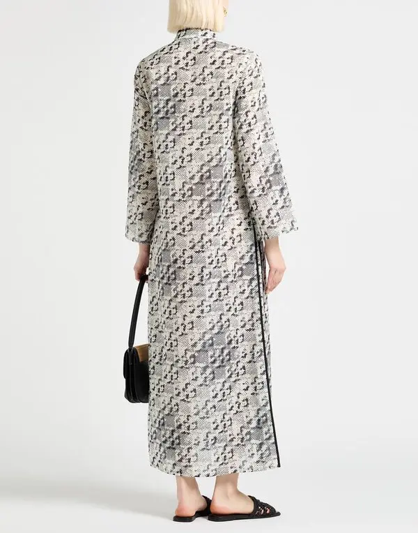 Tory Burch Long Sleeve Printed Maxi Dress