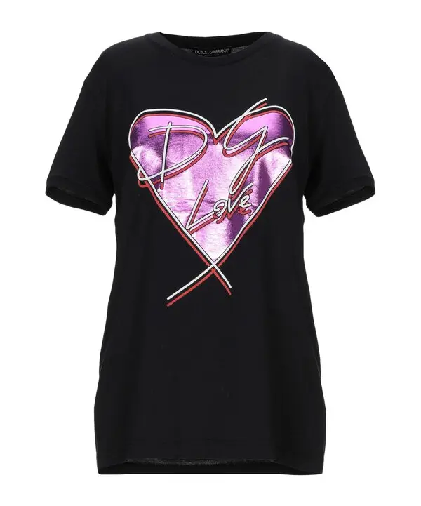 Dolce & Gabbana Solid Color Crew Neck Short Sleeve Top
