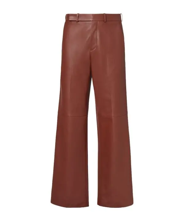 Fendi Pants-rust-colored Nappa Leather Pants