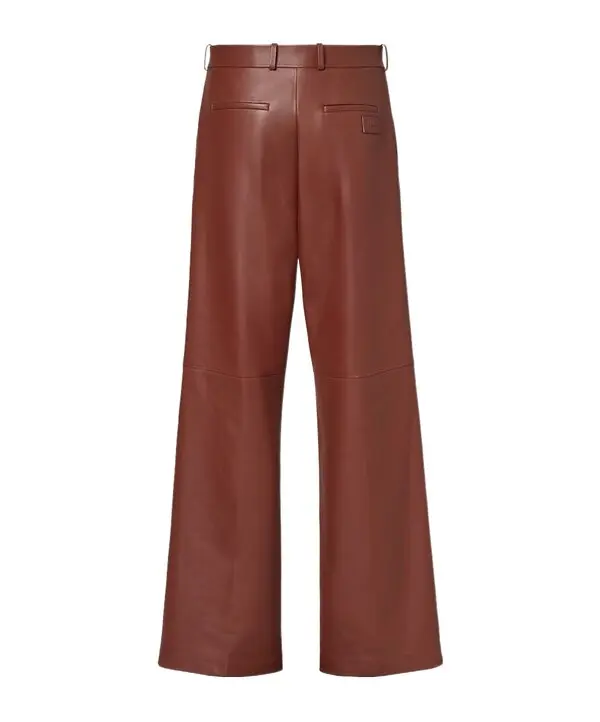 Fendi Pants-rust-colored Nappa Leather Pants