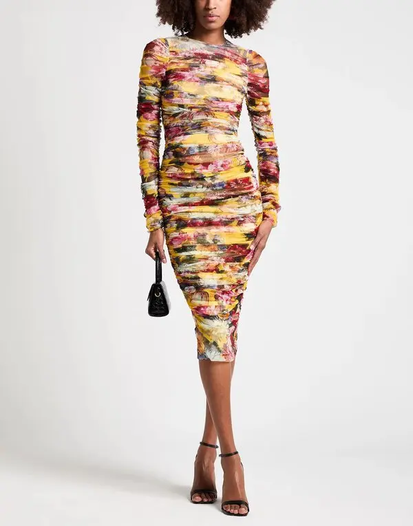 Dolce & Gabbana Multicolor Long Sleeve Bodycon Dress