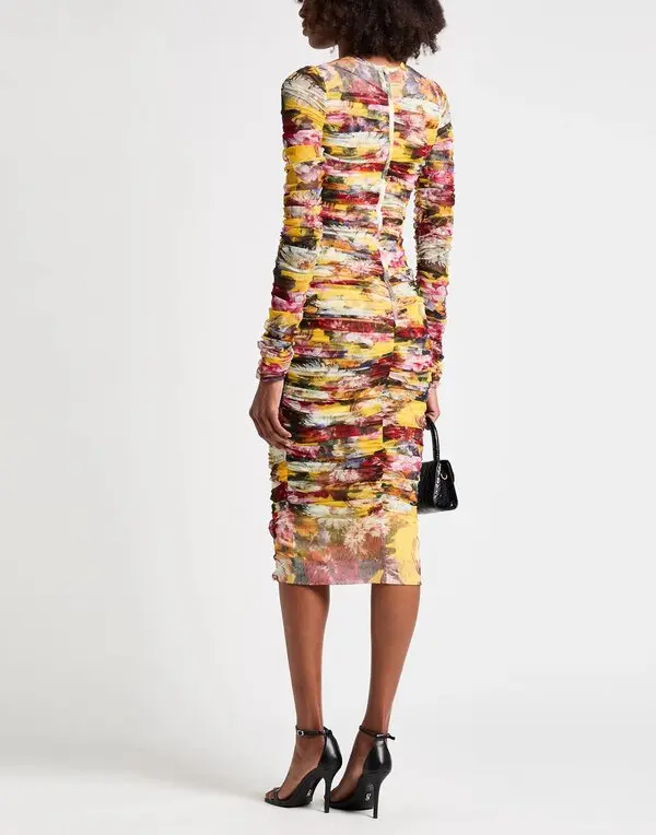 Dolce & Gabbana Multicolor Long Sleeve Bodycon Dress