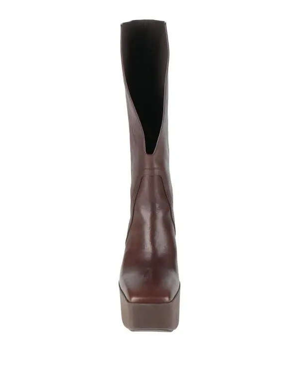 Rick Owens Wedge Sole Leather Boots