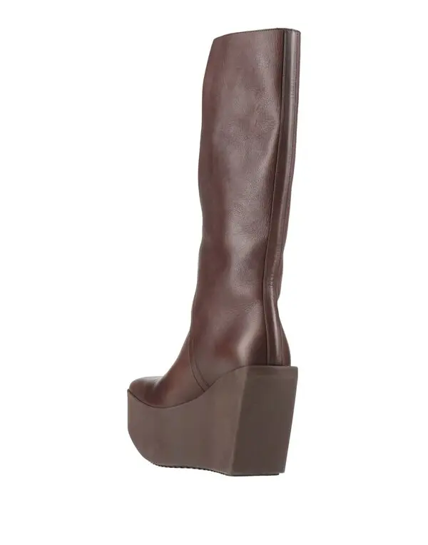 Rick Owens Wedge Sole Leather Boots
