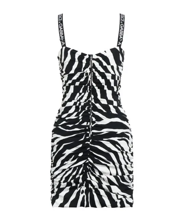 Dolce & Gabbana Zebra-print Crepe Bodycon Dress