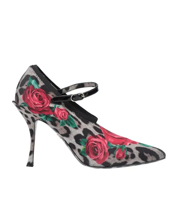 Dolce & Gabbana Leopard Print Mary Jane High Heels - Black