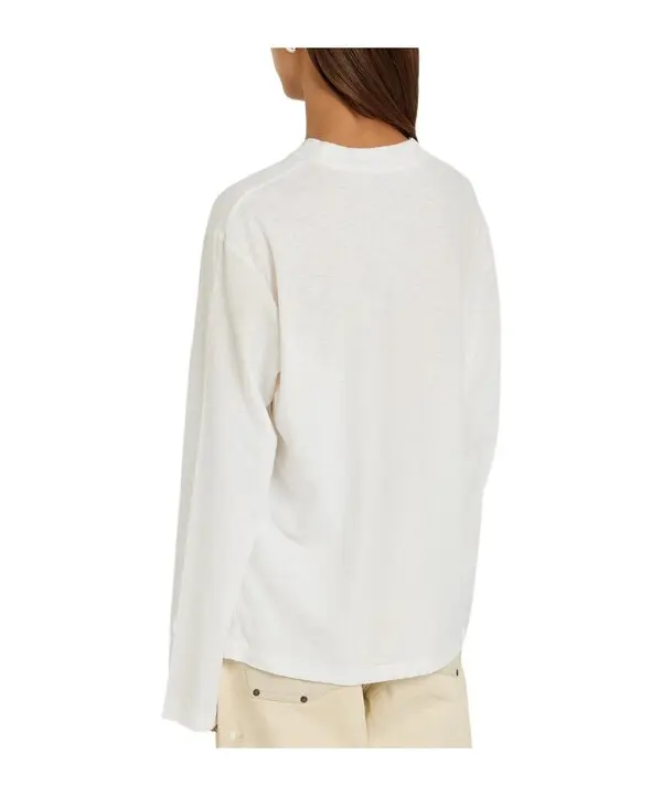 Acne Studios Logo-print Long-sleeve Cotton-blend T-shirt