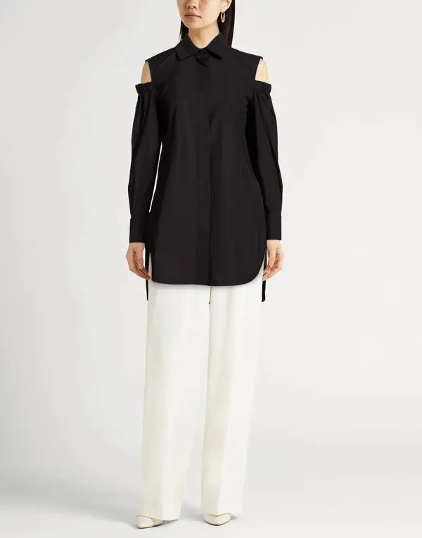 Max Mara Off-shoulder Long Sleeve Shirt - Black