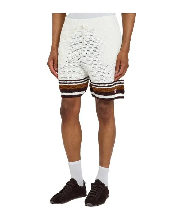 Casablanca Pure Cotton Striped Knit Shorts
