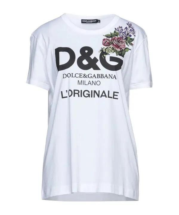 Dolce & Gabbana Minimalist Embroidered T-shirt - White
