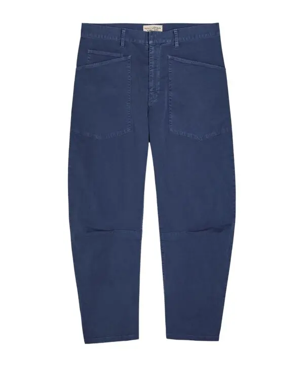 NILI LOTAN Barrel-leg Stretch-cotton Trousers
