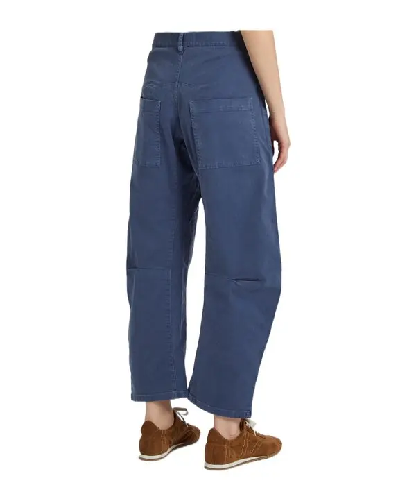 NILI LOTAN Barrel-leg Stretch-cotton Trousers
