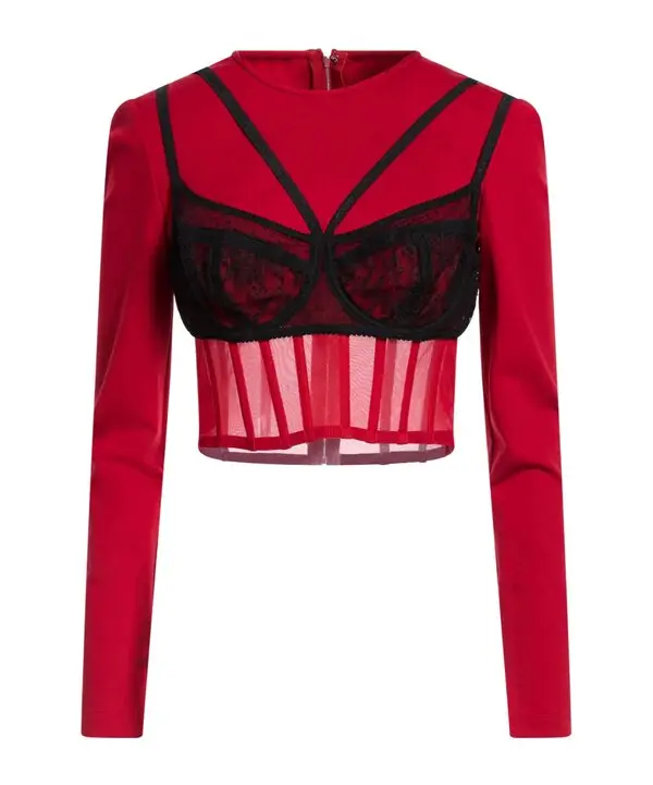 Dolce & Gabbana Spliced Lace Crop Top